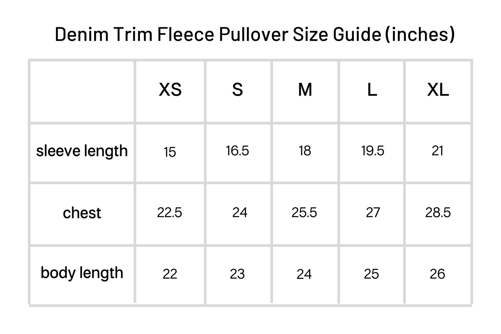 Denim Trim Fleece Pullover – Eleven Eleven