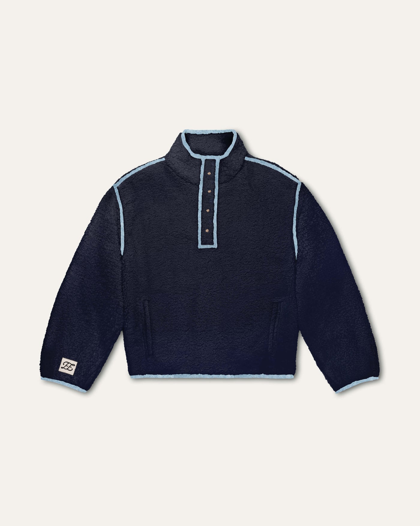 Denim Trim Fleece Pullover – Eleven Eleven