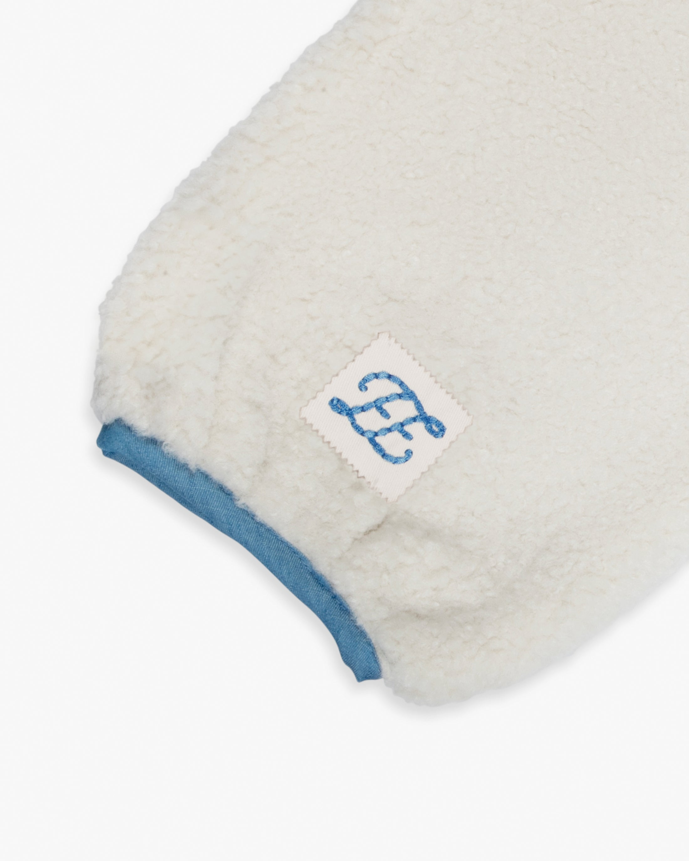 Denim Trim Fleece Pullover